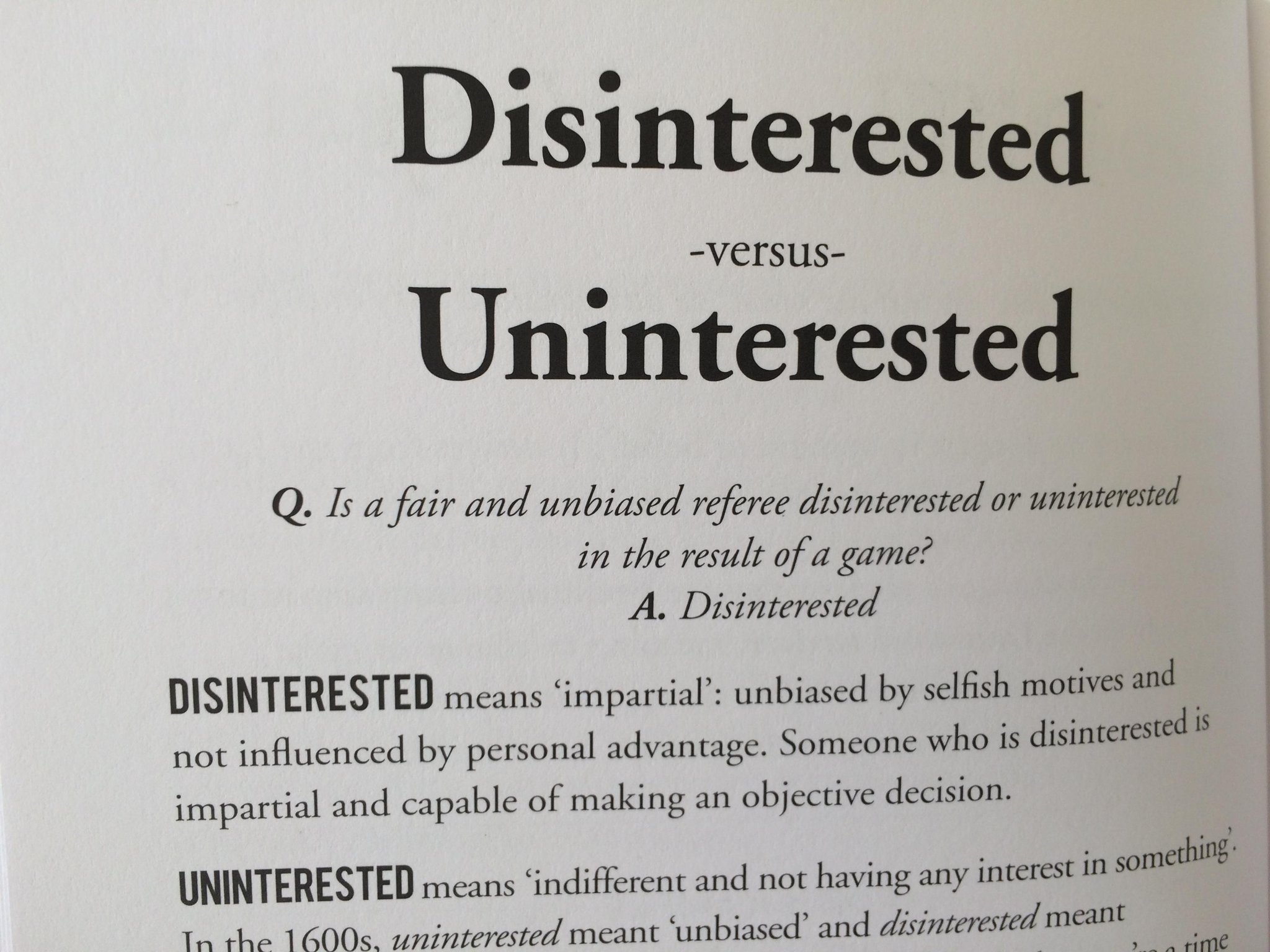 Uninterested Definition