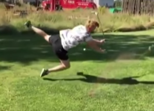 VIDEO: “Dizzy golf challenge” takes a spin for the worst as ball hits ...