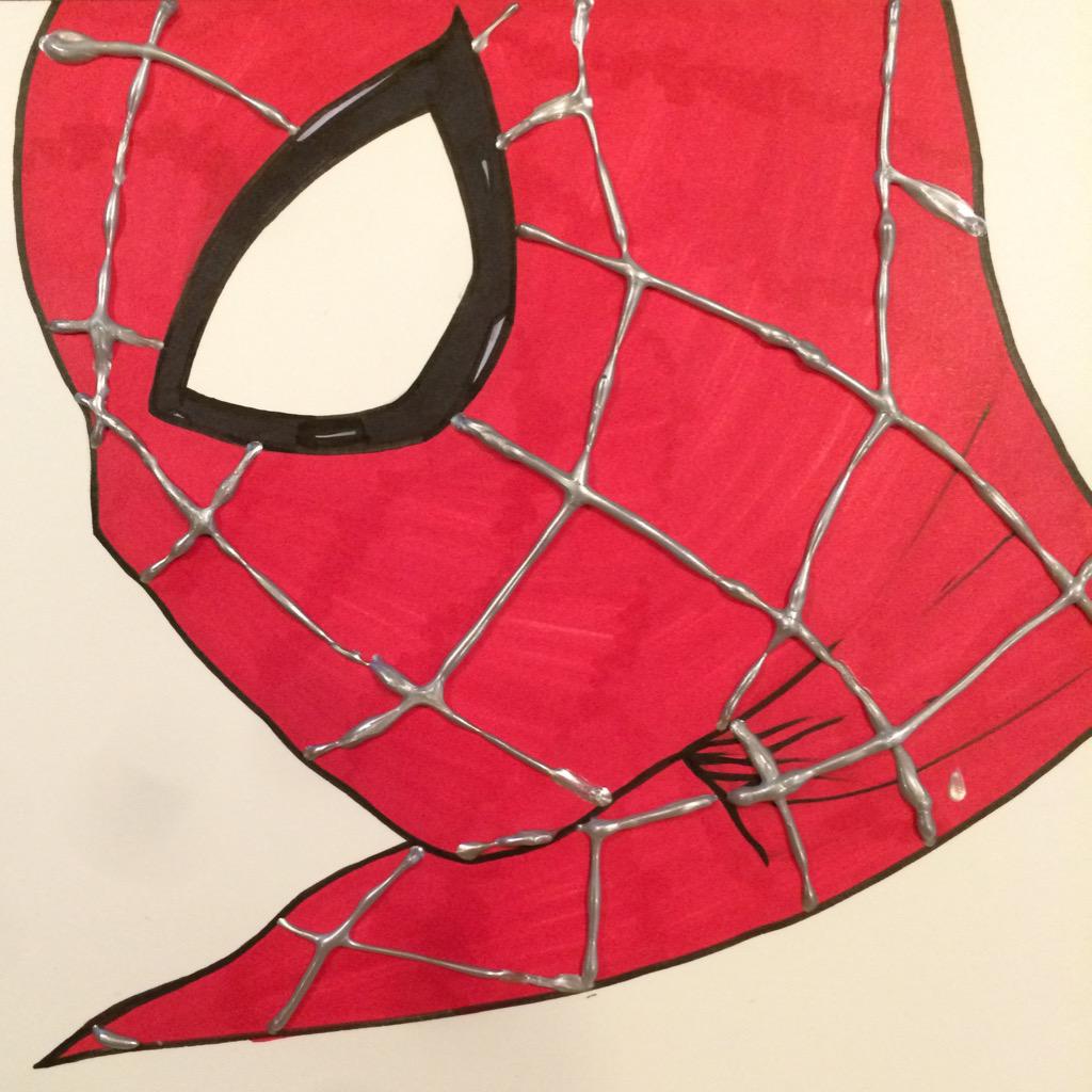 Spider Man Mask Drawing