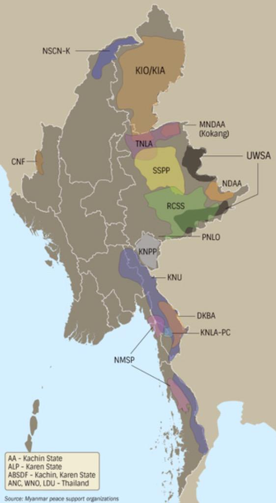 Who Myanmar Ethnic Map