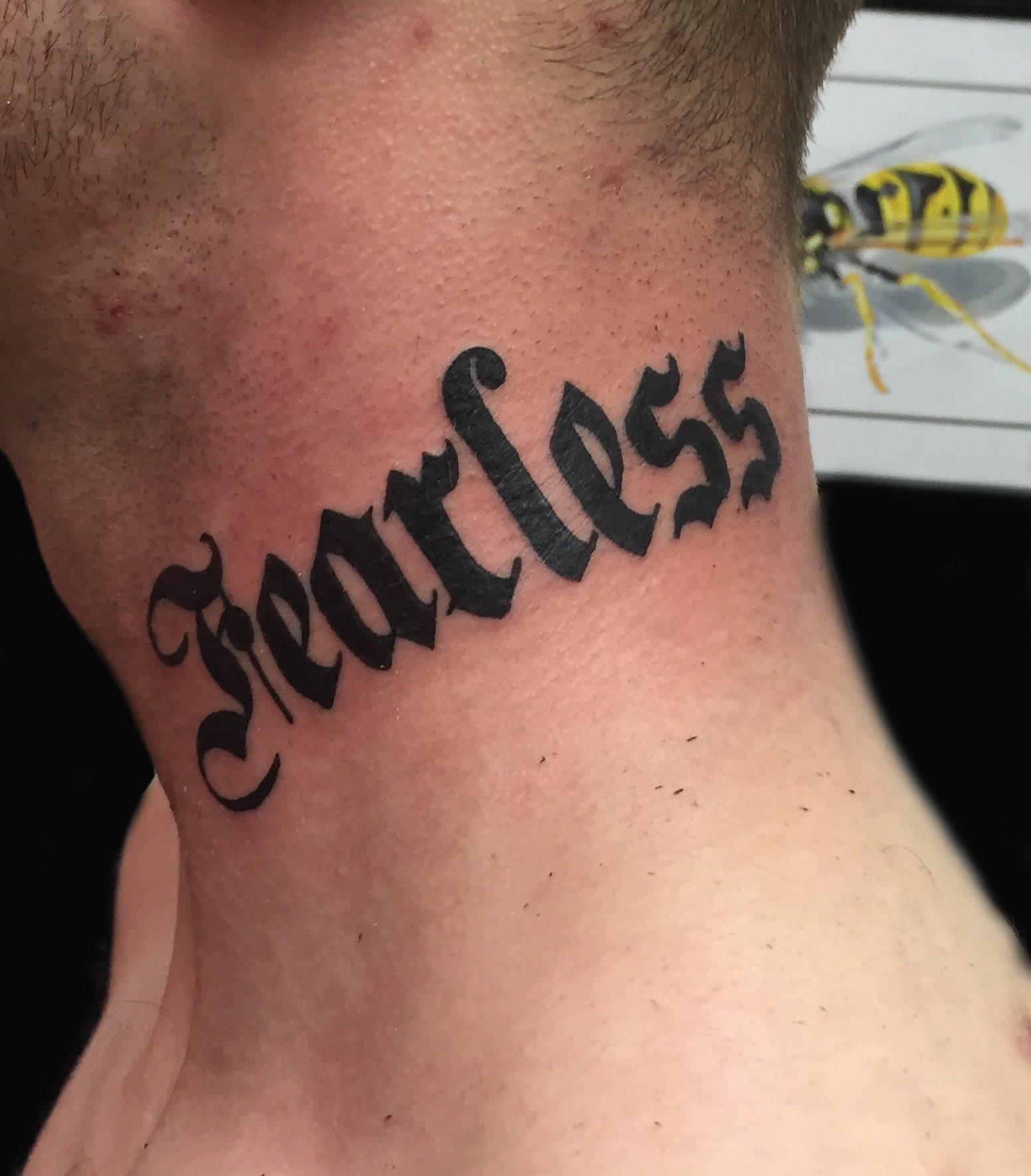 The Word Fearless Tattoo