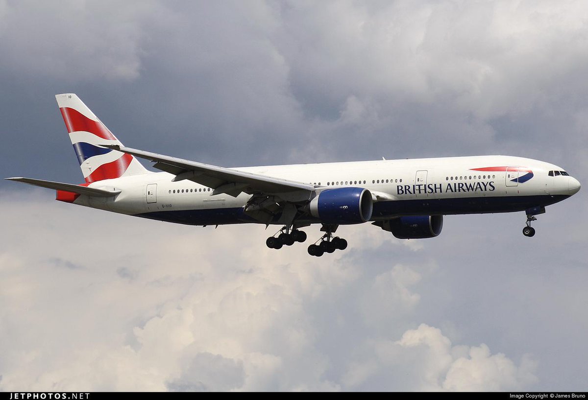 BA2276 airframe is G-VIIO, a GE-90-powered, Boeing 777-200ER delivered ...