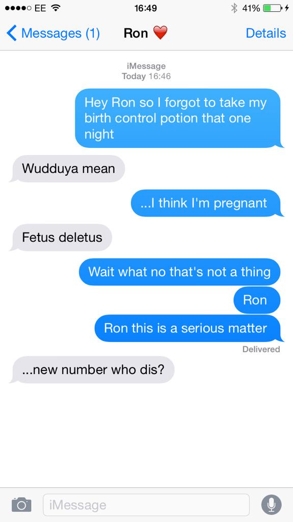 Harry Potter Texts on Twitter: "Fetus Deletus 😂 http://t.co/bD3nSPt0km"
