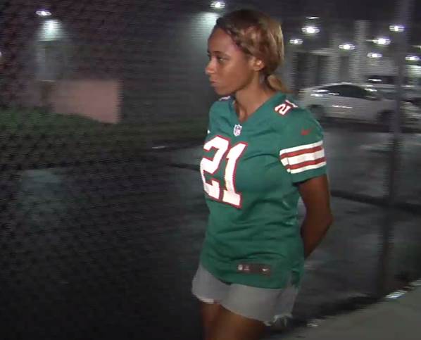 Miami Dolphins player Brent Grimes' wife walks out of jail overnight ...