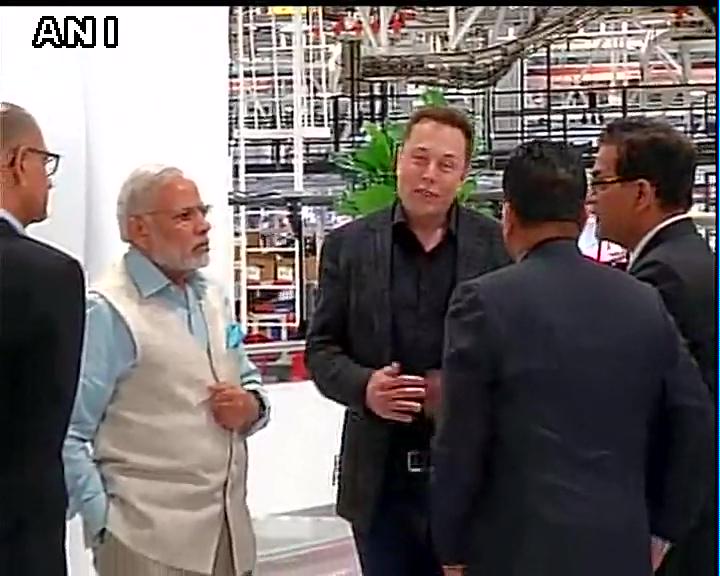 Narendra Modi: PM Narendra Modi at Tesla Motors in Palo Alto ...