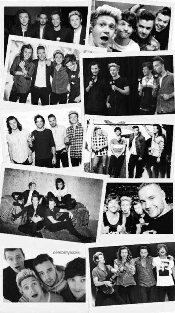 One Direction Black And White Collage