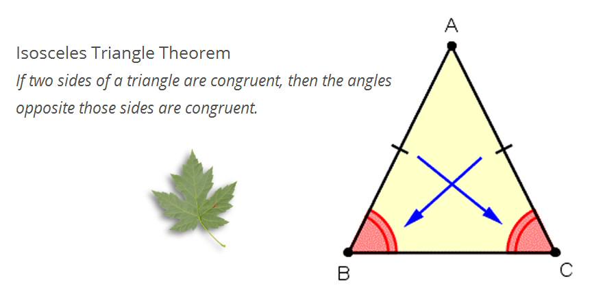 Isosceles Triangle Theorem Examples