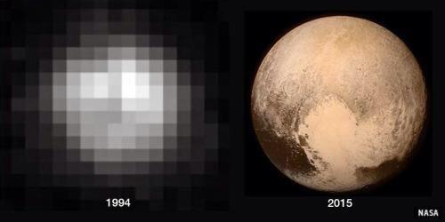 Pluto as seen by @NASA — 1994 vs 2015 | Scoopnest