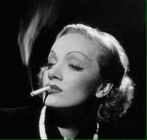 Greta Garbo Smoking