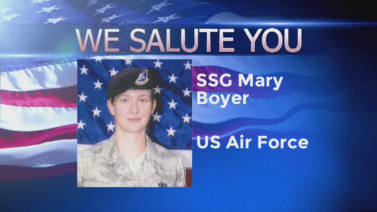 Thank today's military hero, Staff Sergeant Mary Boyer for serving in ...