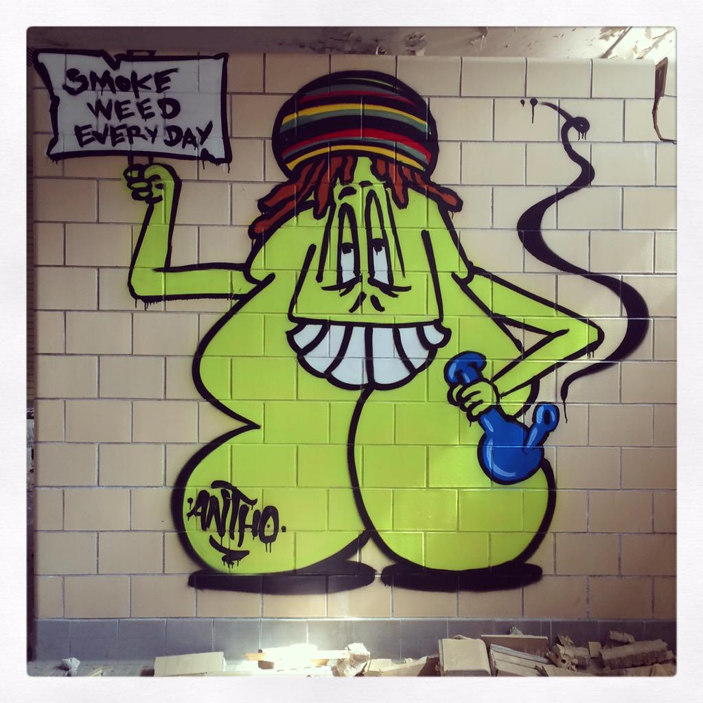 Graffiti Characters Weed