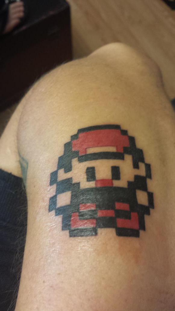 8 Bit Pokemon Trainer Tattoo