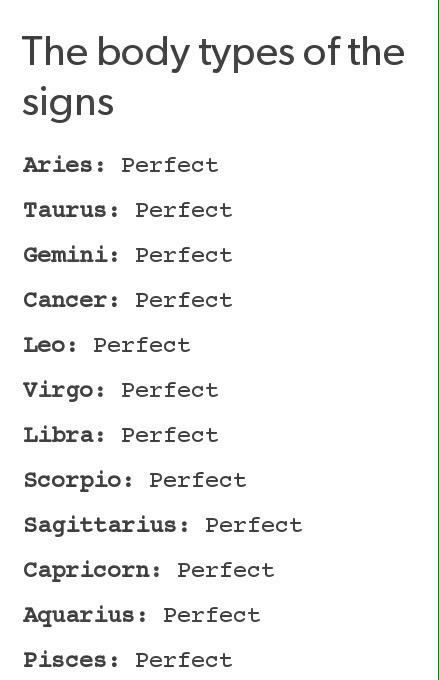 Zodiac signs body types 60 photos - Astrologytoyou.com