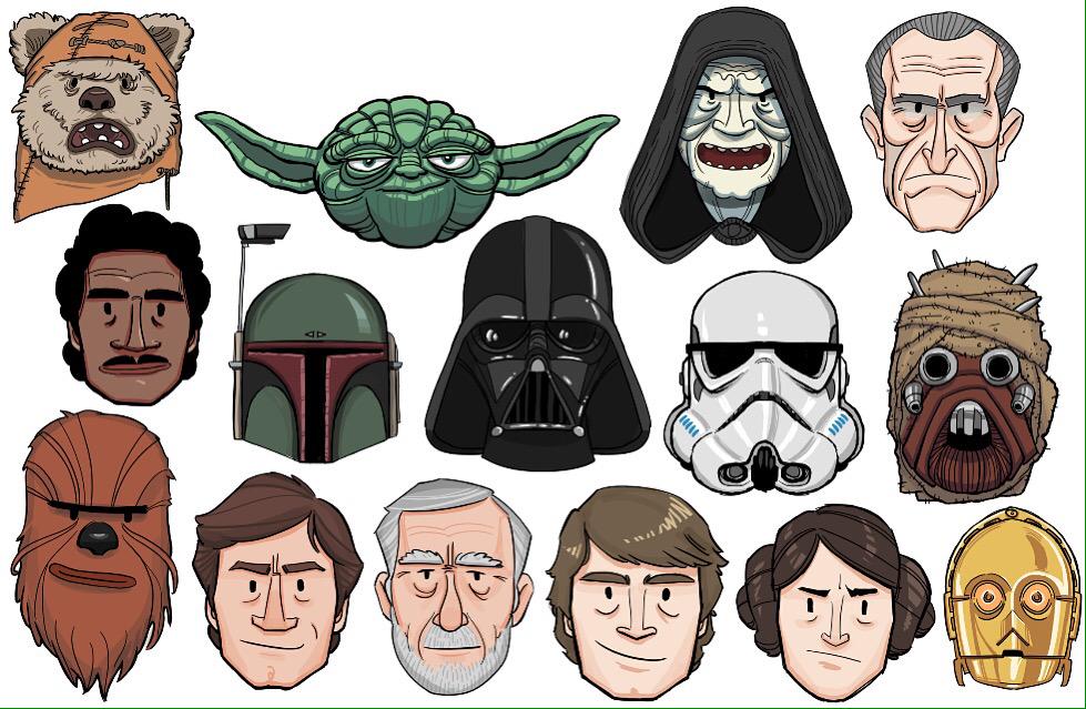 Star Wars Drawings Of Characters Faces
