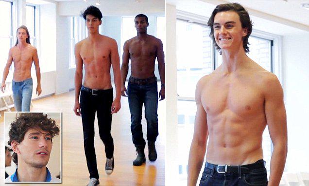 Behind-the-scenes of a male model casting where 300 men compete for ...