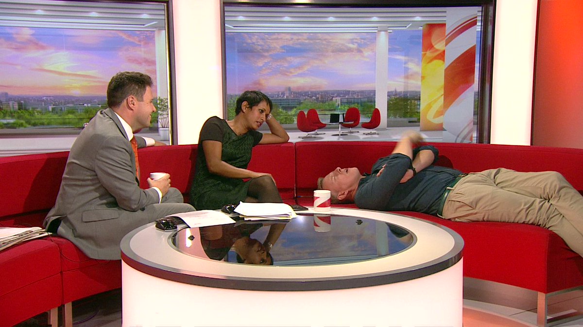 Nothing like a go on the bbcbreakfast therapy sofa! Dad to be ...