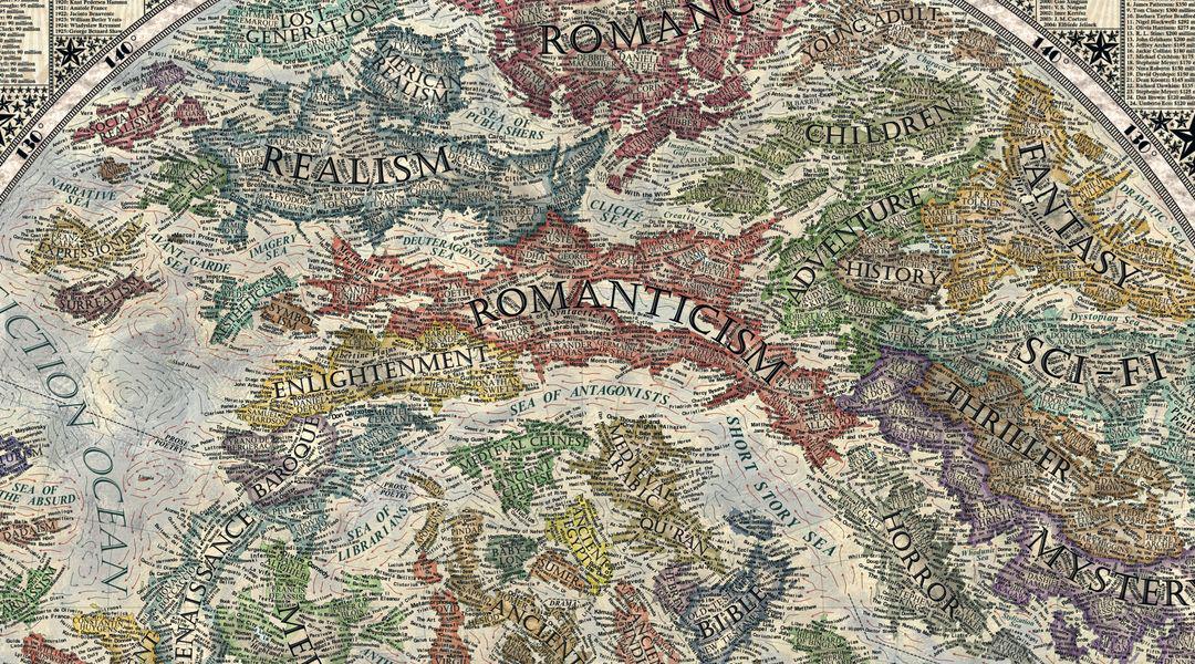 This impressively detailed Map of Literature explores the incredible ...