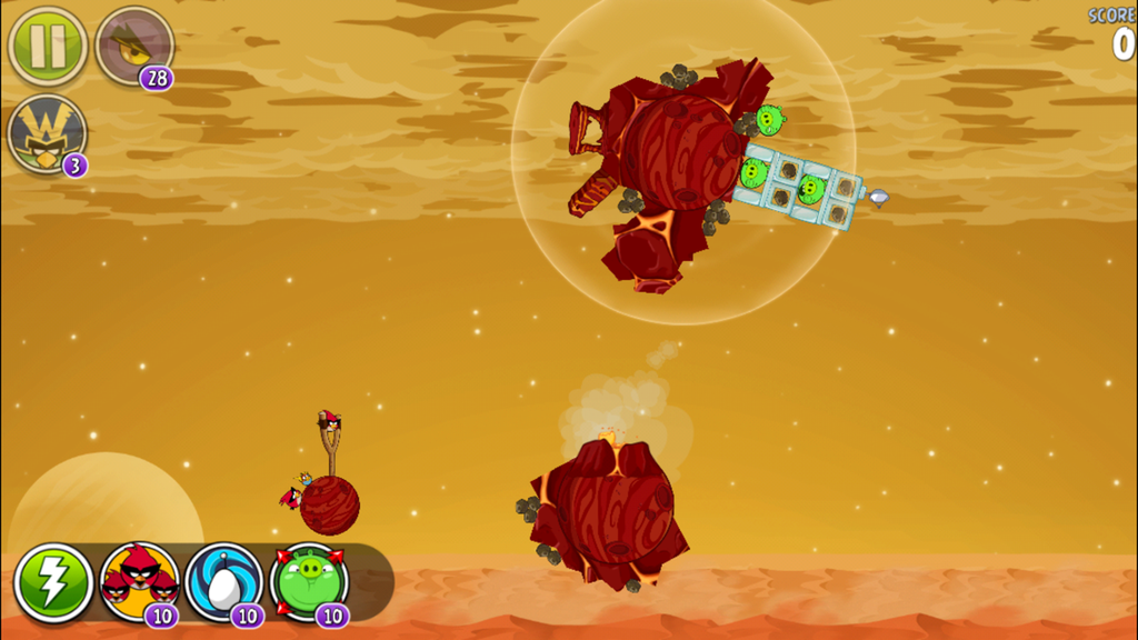 Epic struggle between birds & pigs on Mars in AngryBirds Space ...