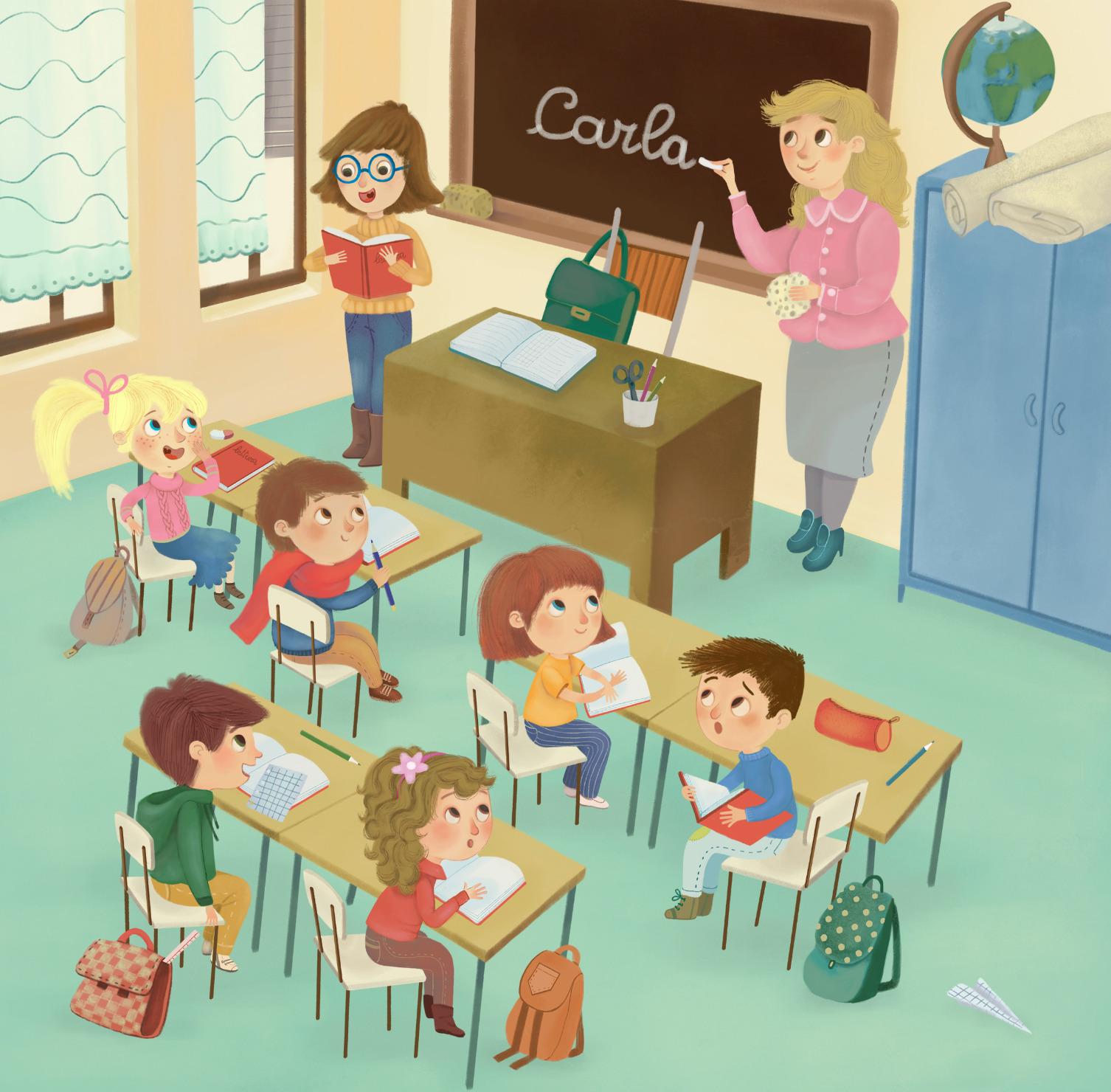 Unruly Classroom Cartoon