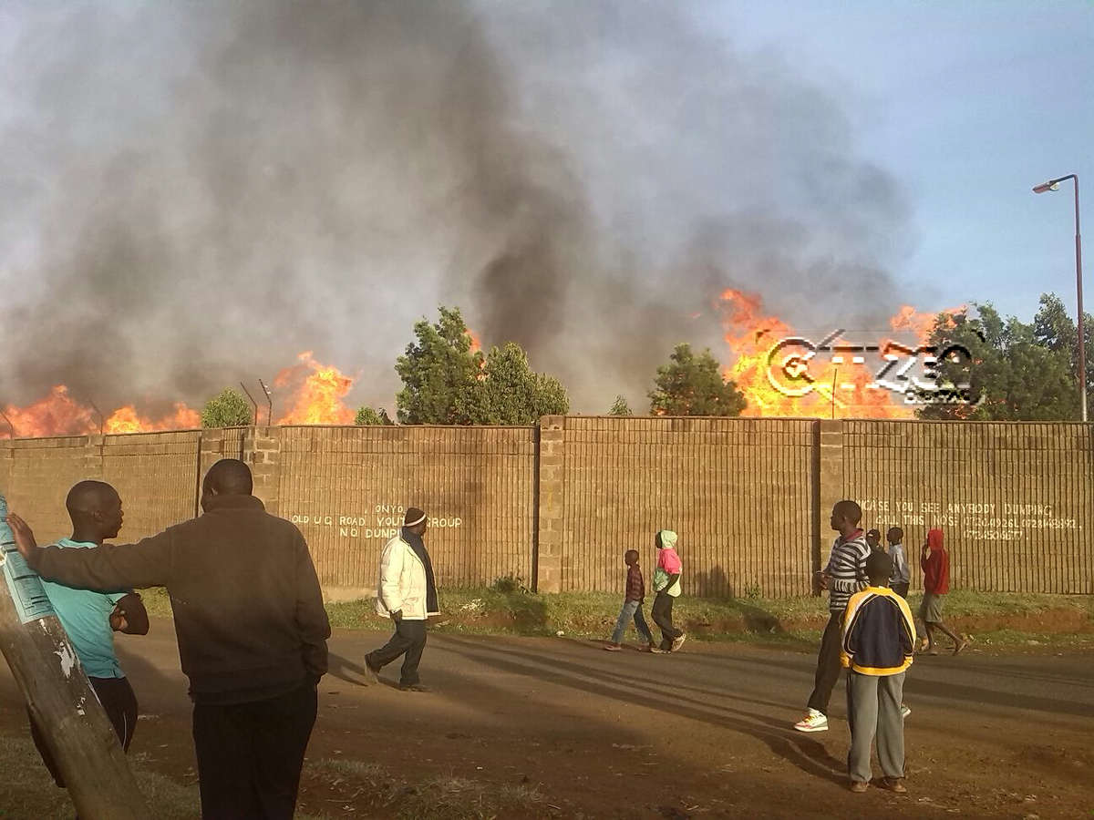 Fire reported at Raiply Ltd., Eldoret. Fire fighters from Moi Barracks ...