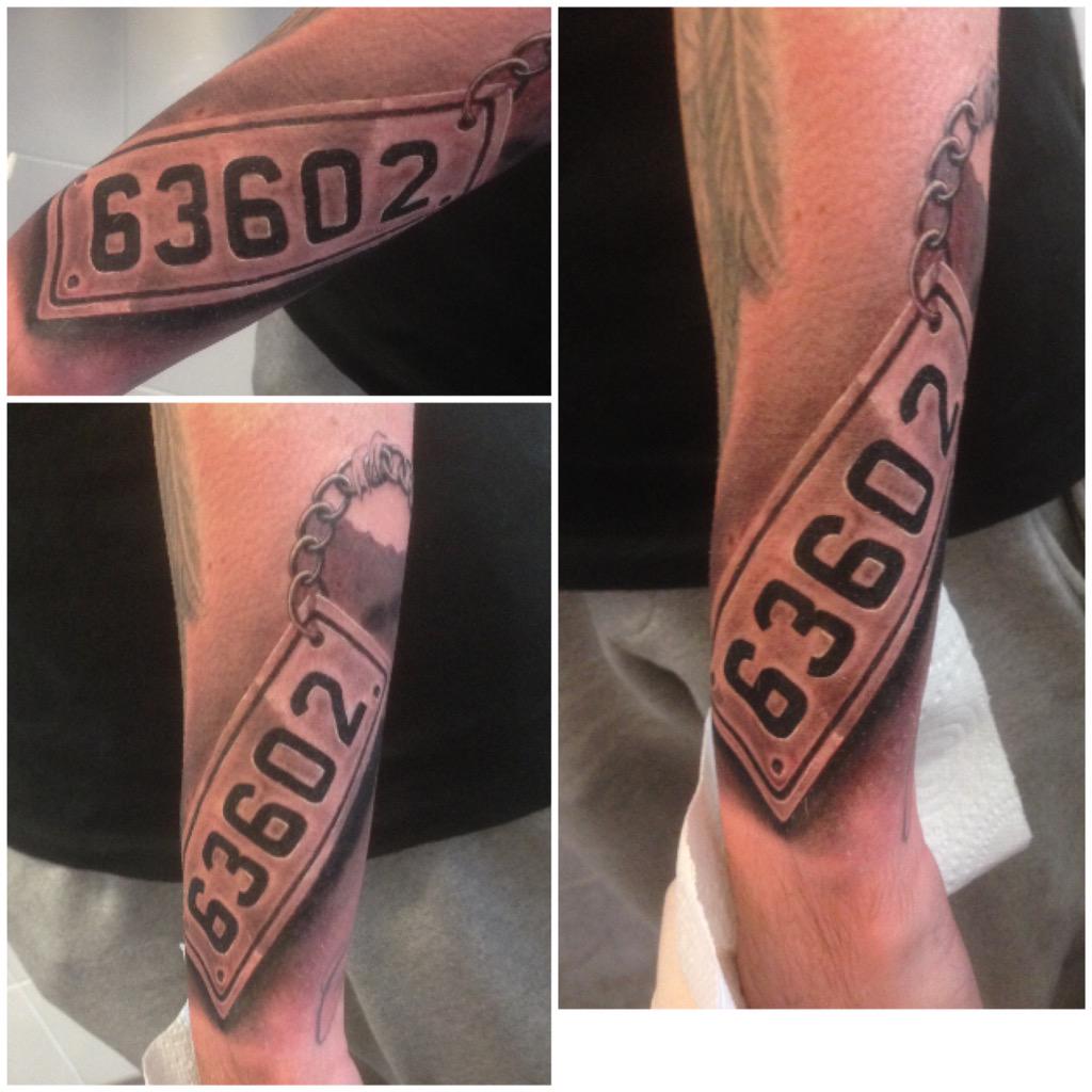 License Plate Tattoo Ideas