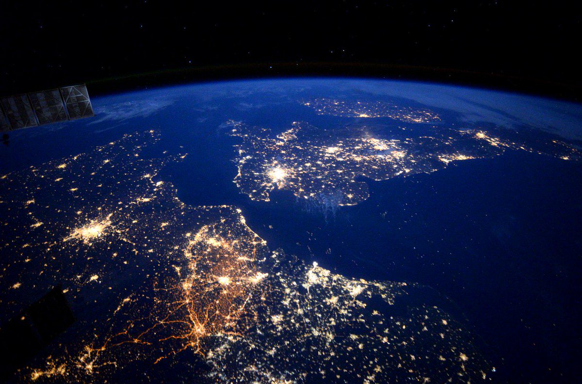 London From Space At Night