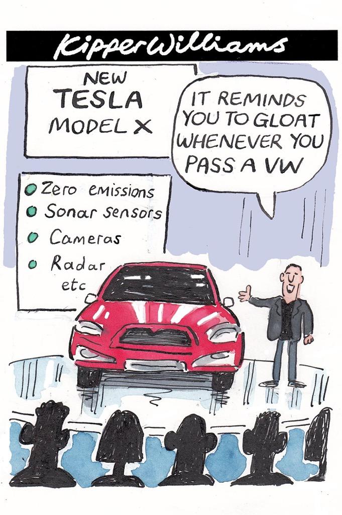 Tesla Model X – Cartoon The Guardian – | Robert Went | Scoopnest