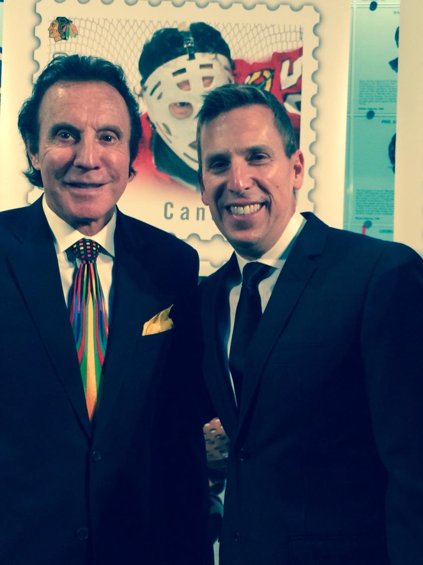 With the first athlete I ever idolized, Tony Esposito, at the Canada ...