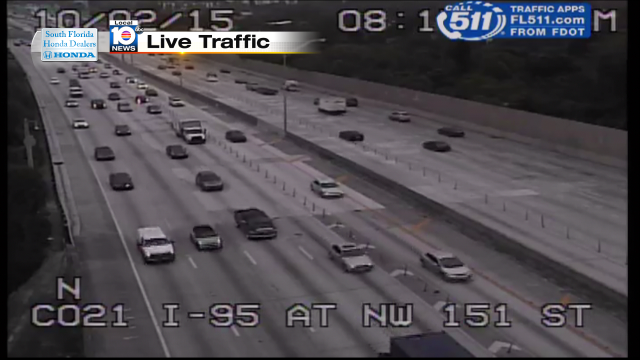 Crash on I-95 SB and NW 151st St/ On Exit Ramp TRAFFIC MIAMI | WPLG ...
