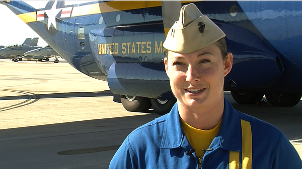 Katie Higgins is the first female pilot to perform with the Blue Angels ...