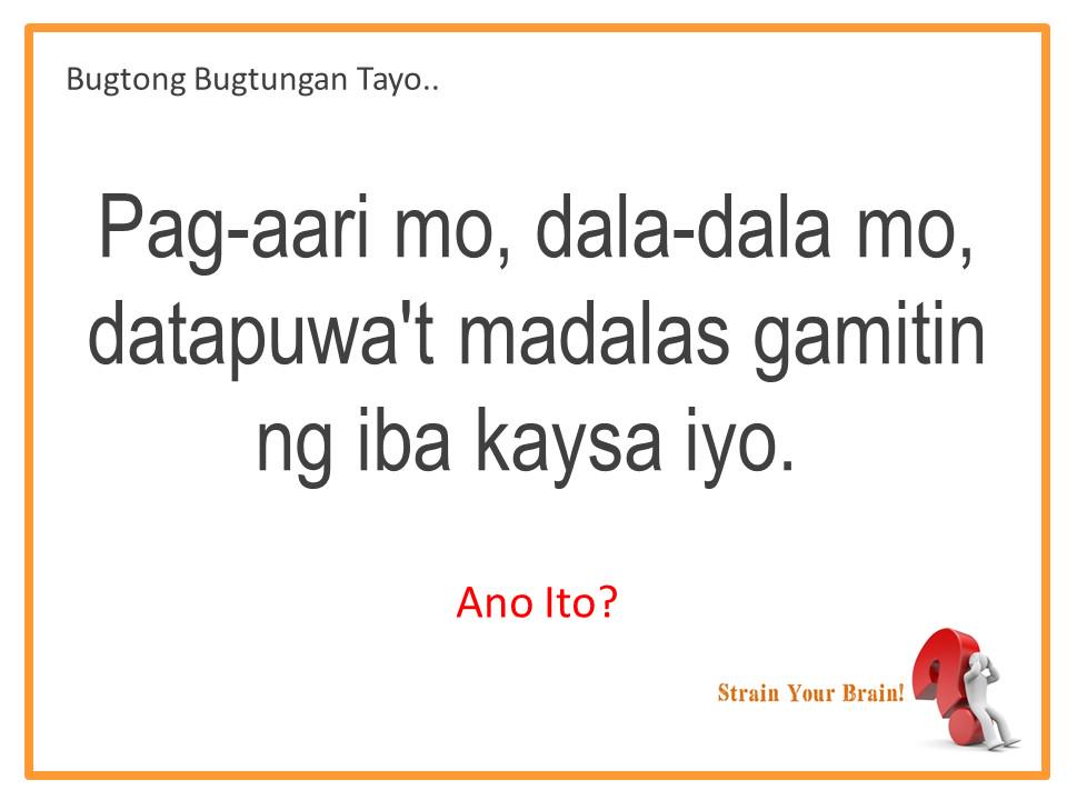 Logic Questions Tagalog At Sagot