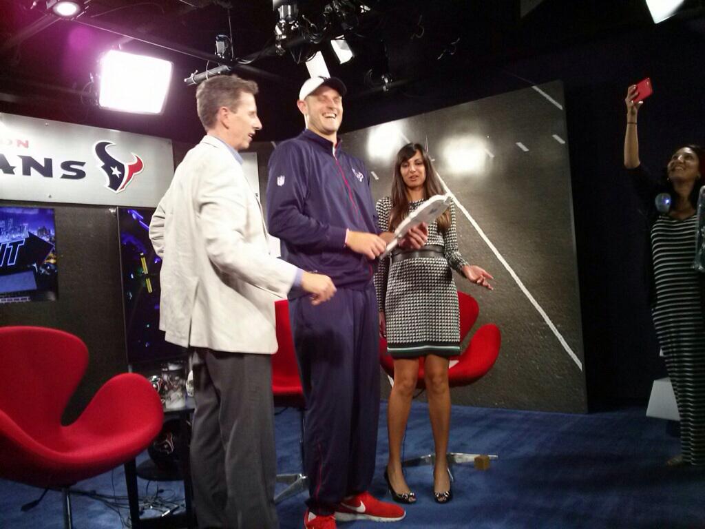 Marc Vandermeer filming Texans Late Night Ryan Mallett Deepi Sidhu runs ...