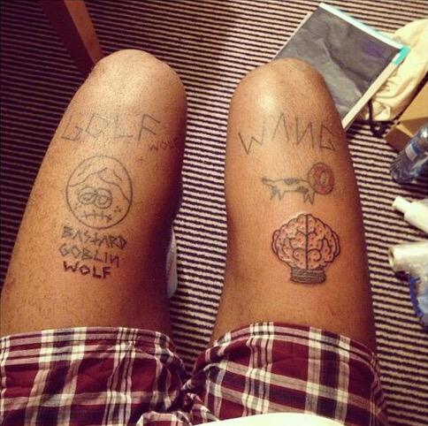 Pharrell Leg Tattoo