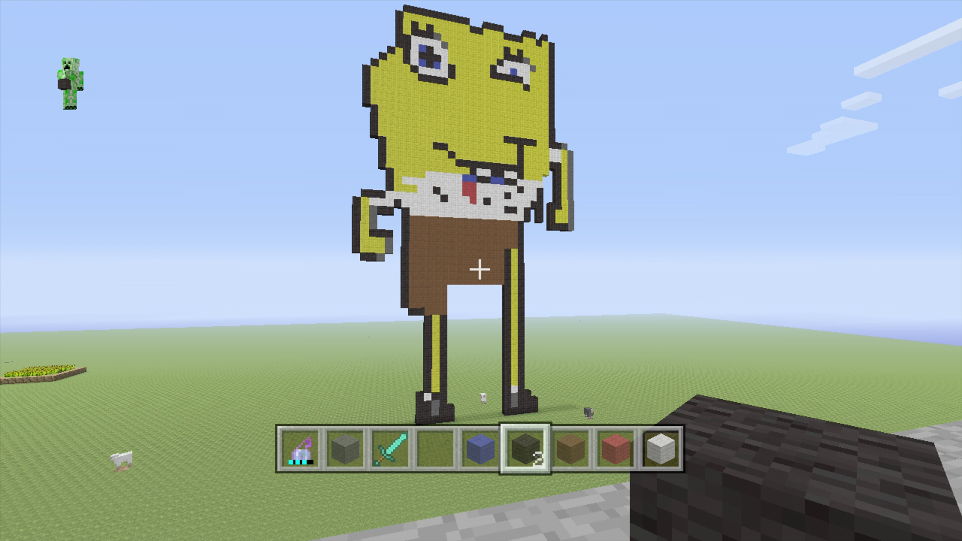 Spongebob Minecraft Pixel Art How To Build Plankton From Spongebob