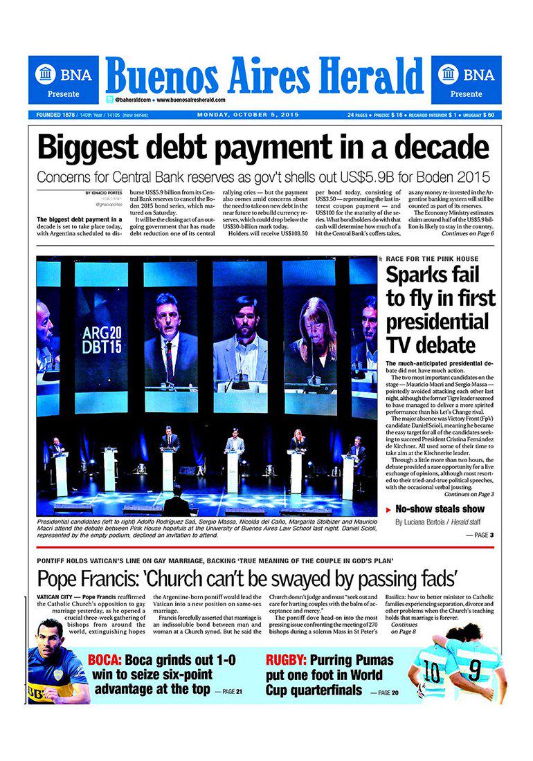 Diarios | página 12, tiempo argentino, buenos aires herald de hoy ...