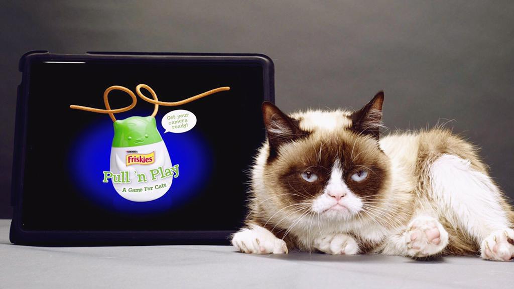 Grumpy Cat on Twitter: "Playtime? I'll pass. This one's for you. Play @Friskies #GamesforCats ...