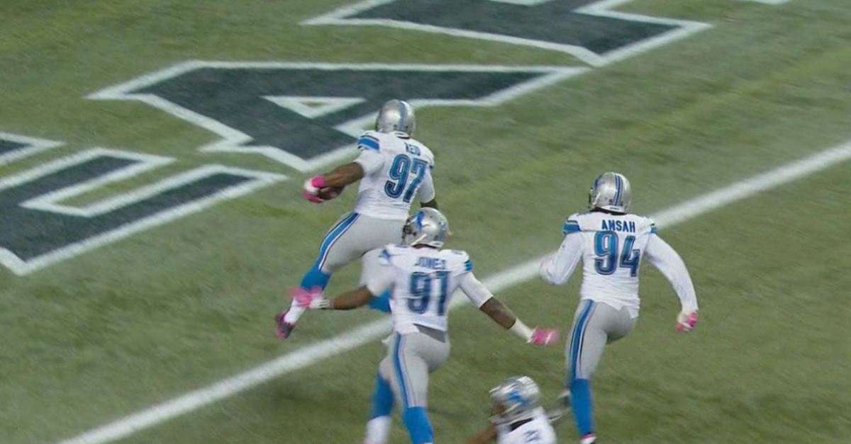 LIONS TOUCHDOWN! Russell Wilson loses fumble for 2nd drive in a row ...