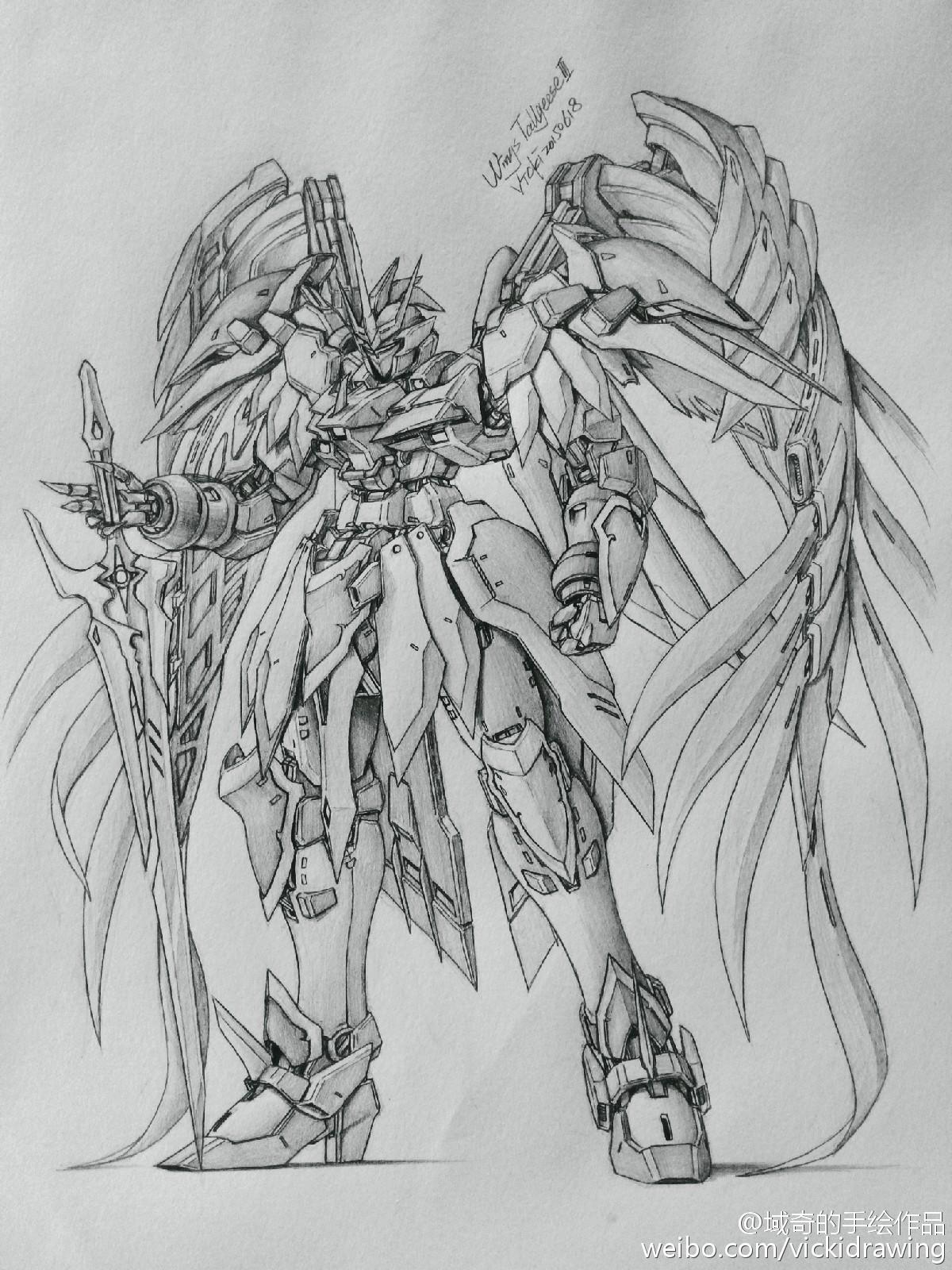 Gundam Wing Zero Drawing