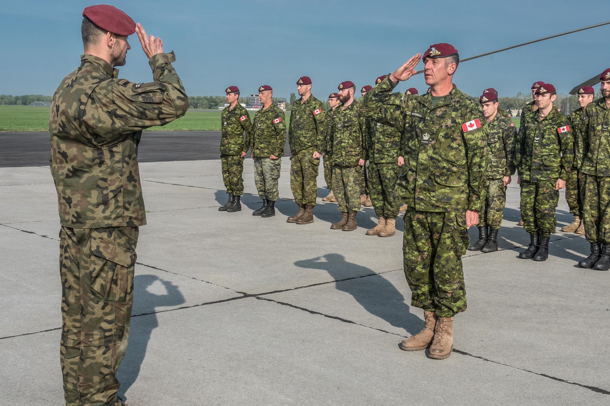 Canadian Soldiers Saluting