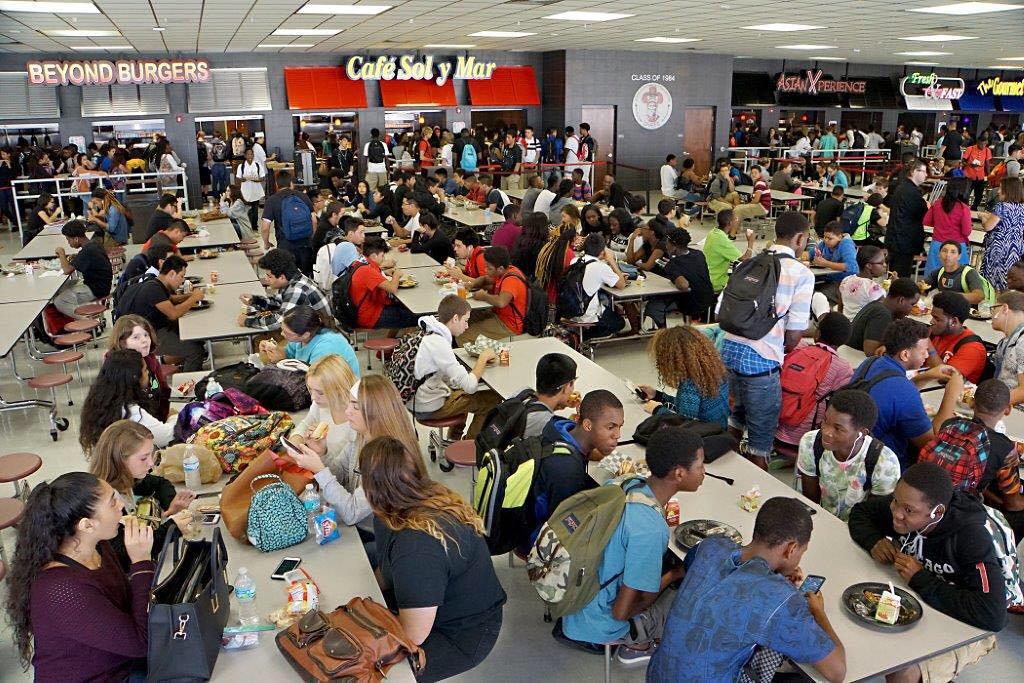 Crowded School Cafeteria