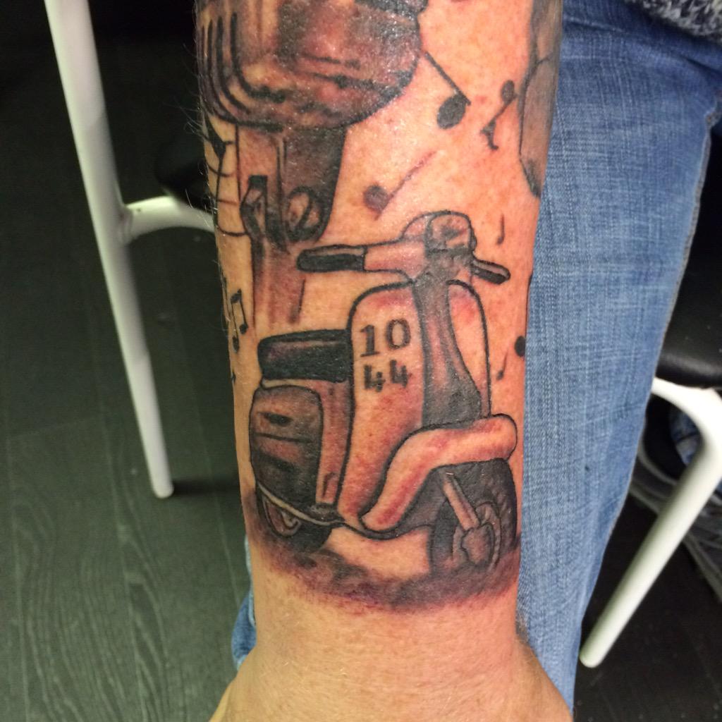 Lambretta Tattoos Custom Roller Leinwand Druck, Lambretta Geschenk,