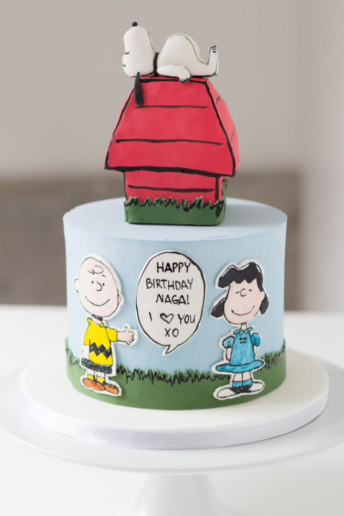 Happy Birthday Snoopy Cake