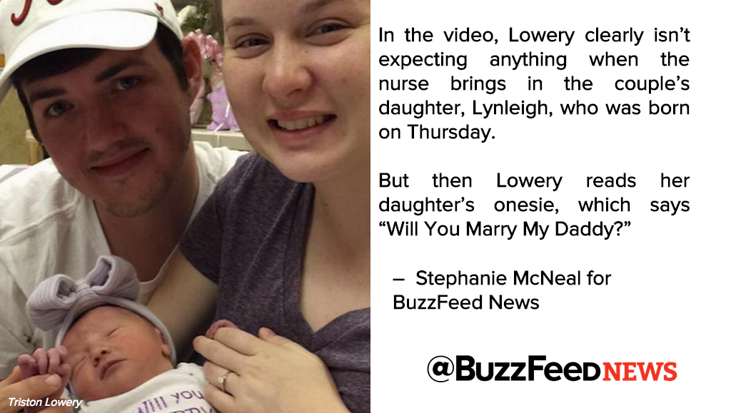 A New Dad Pulled Off An Adorable Proposal With The Help Of His Newborn ...
