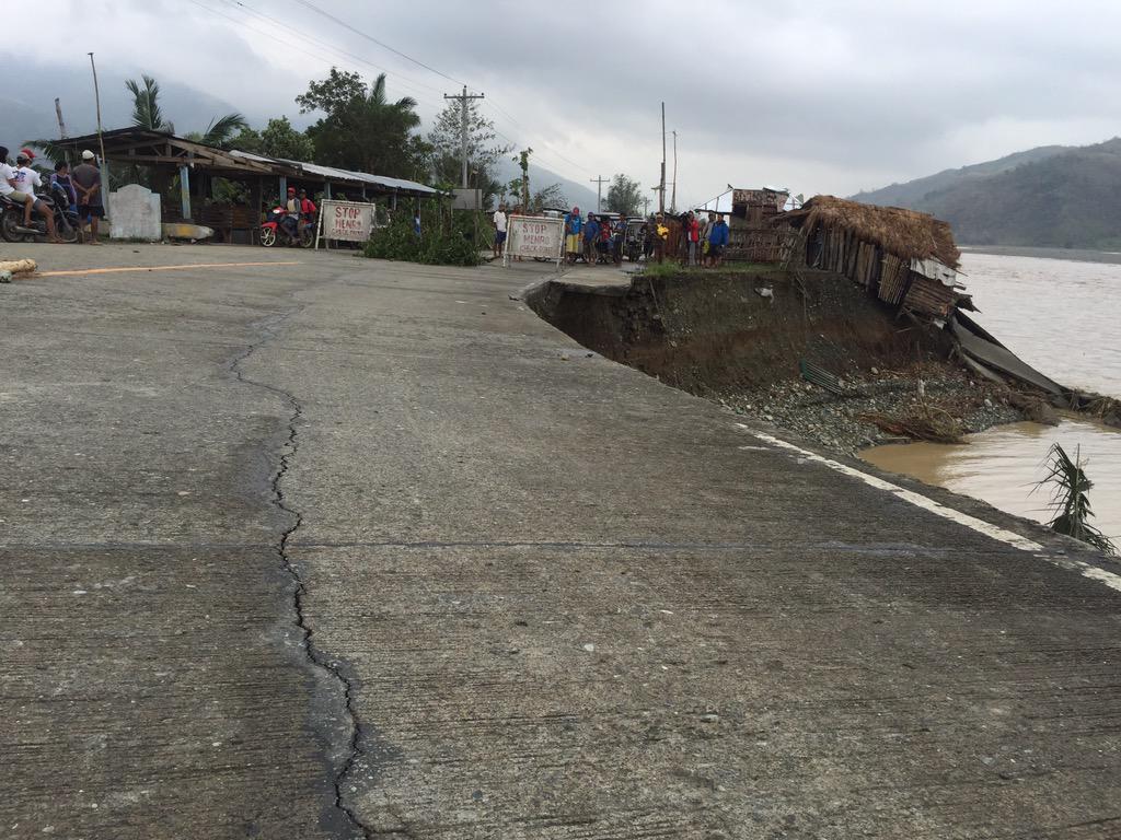 Damaged parts of Bato Ferry Bridge in Nueva Ecija. The bridge is ...