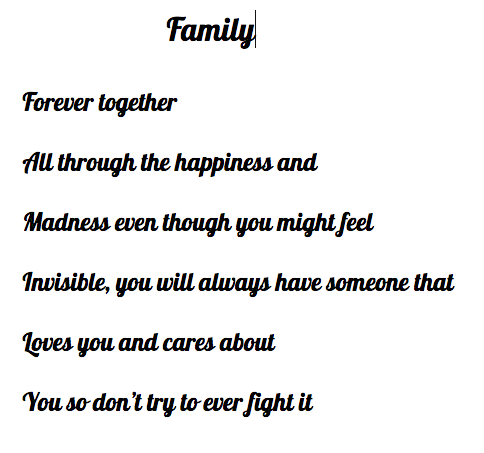 Family Acrostic Poem