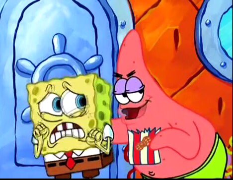 Spongebob And Patrick Mad At Eachother