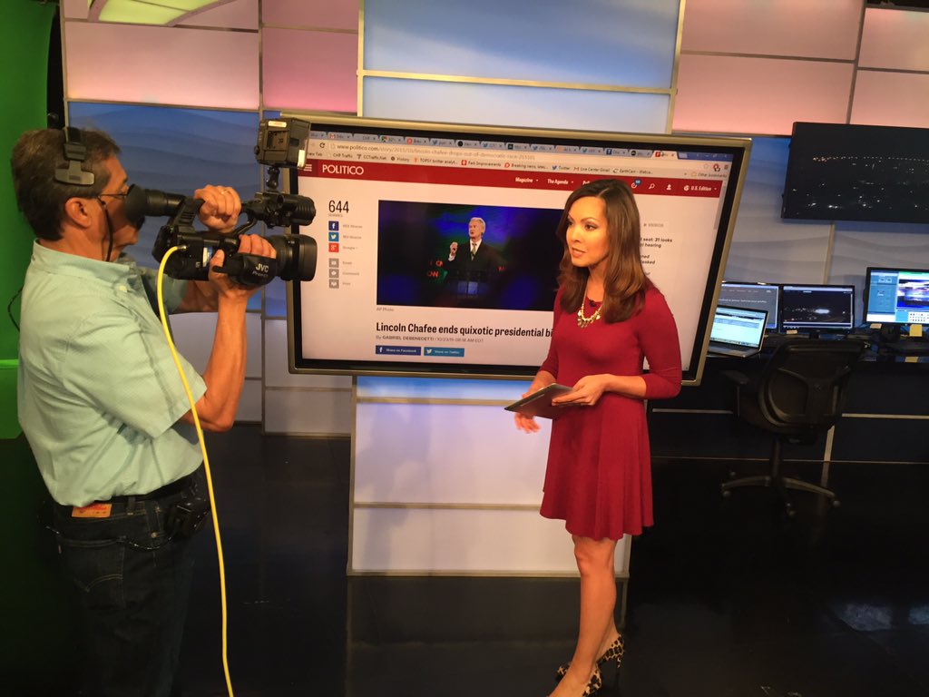 Renee nelson in the #10news livecenter telling us that lincoln chafee ...