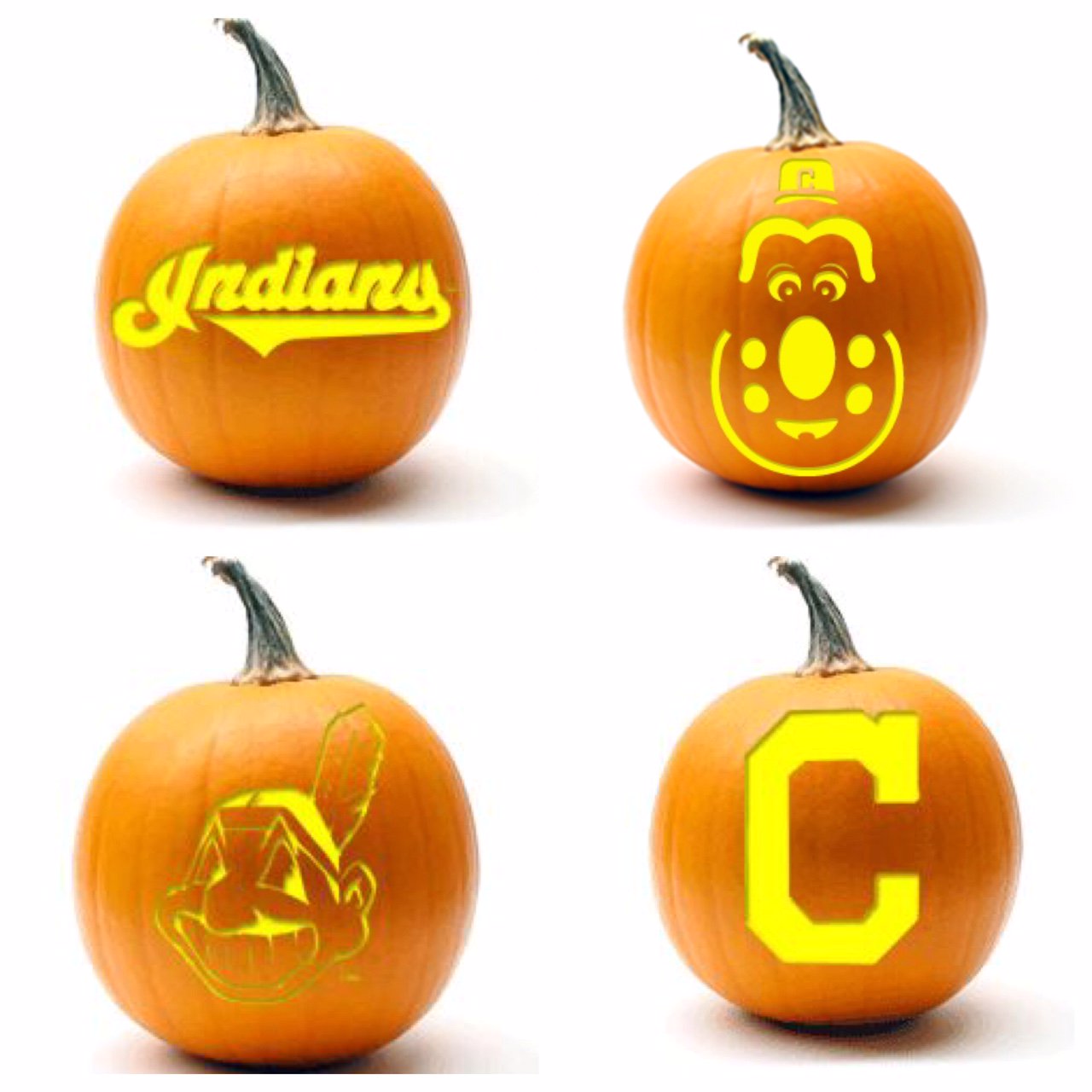 Cleveland Indians Pumpkin Stencils Keep Your Jack O' Lantern Nice