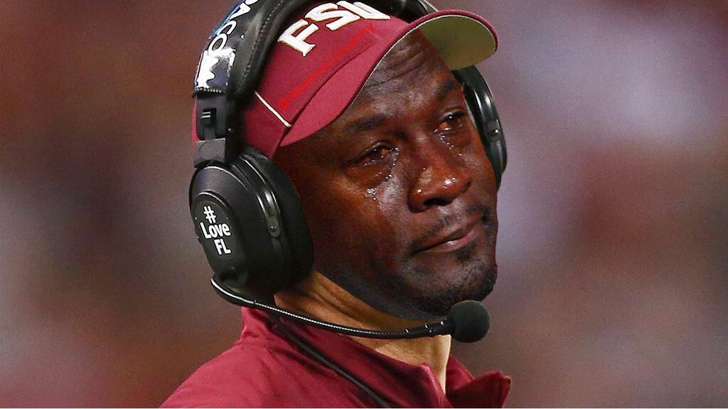 Crying Jordan doesn't like the kick six : r/cfbmemes
