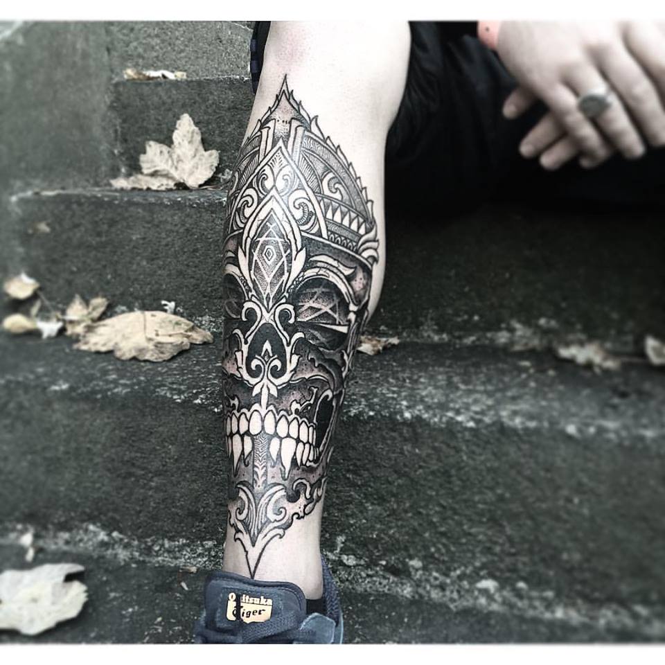 Geometric Skull Tattoo